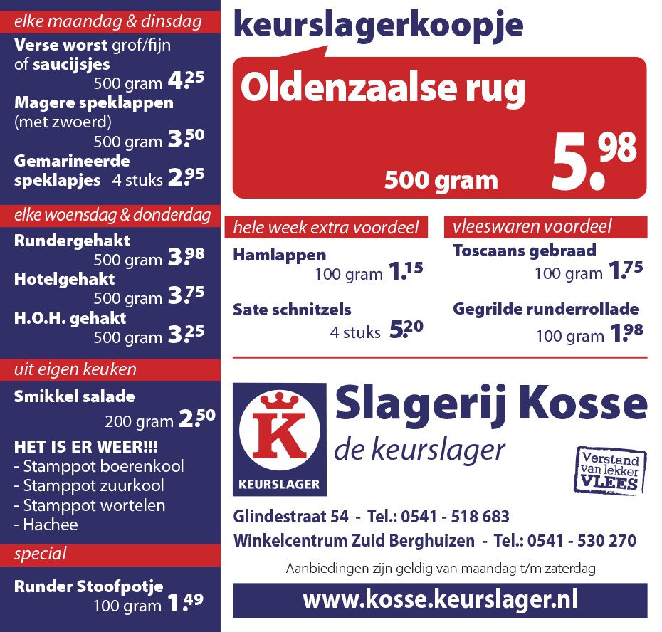 Home Kosse, Keurslager